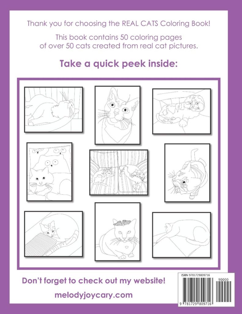 REAL CATS Coloring Book for Adults or Kids – Cat Lover Central